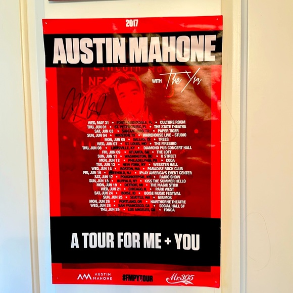Wall Decor Official Tour Poster From The 217 Austin Mahone Concert